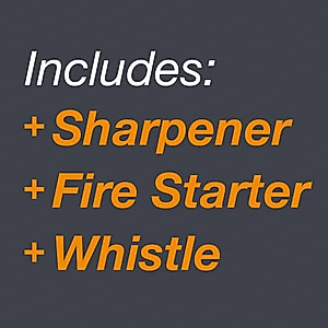 Gerber Gear Ultimate Knife, Tactical Knife with Fire Starter, Sharpener, and Knife Sheath, 4.75” Blade (31-003941)