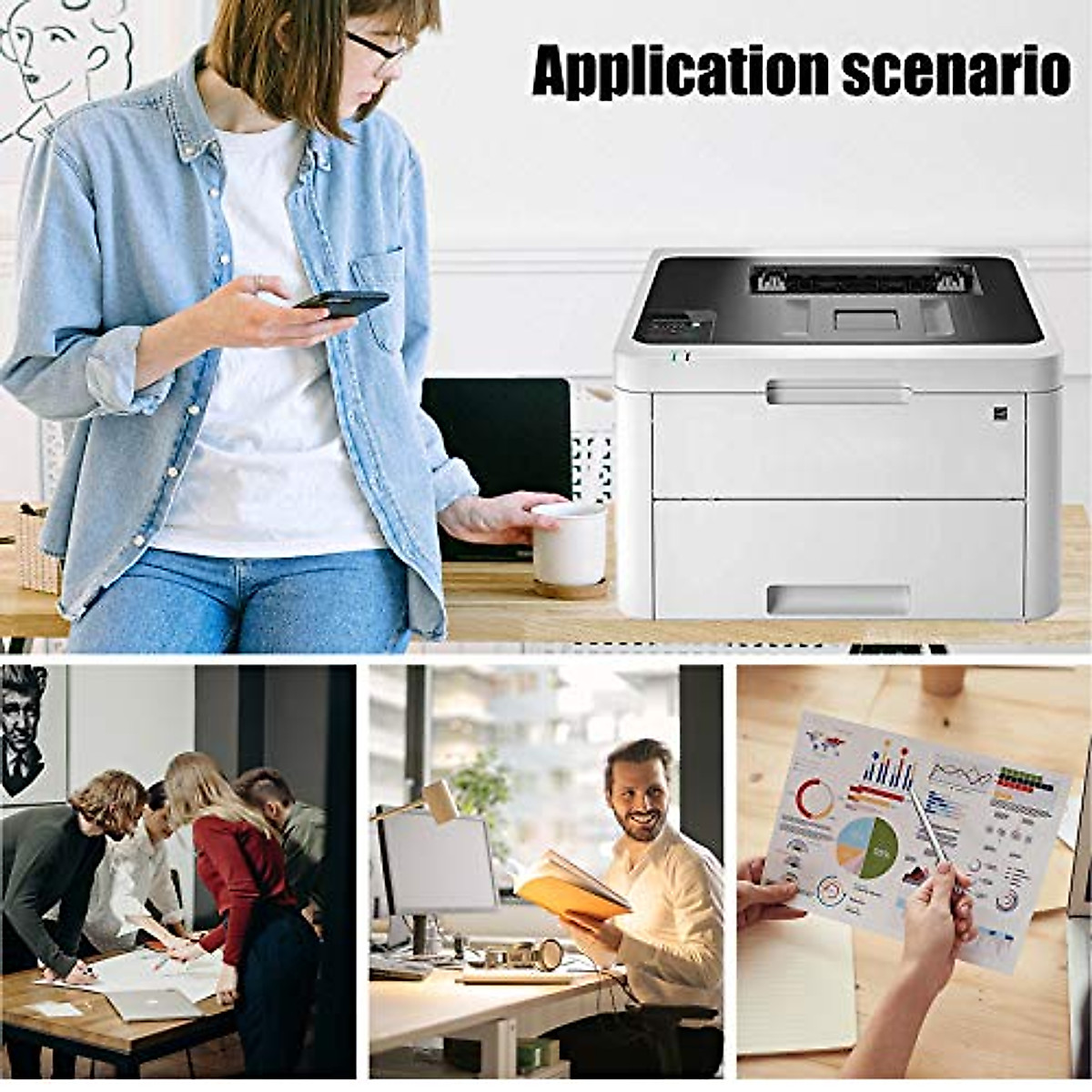 1-Pack Black Compatible TN227 TN-227 Toner Cartridge Replacement for Brother HL-3210CW 3230CDW 3270CDW 3230CDN 3290CDW DCP-L3510CDW L3550CDW MFC-L3770CDW L3710CW L3750CDW L3730CDW Printer Toner