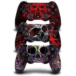 FOTTCZ [3PCS] Whole Body Vinyl Sticker Decal Cover Skin for PS4 Controller - 3pcs. Comb C