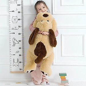 MaoGoLan Giant Dog Plush, Life Size 31" Large Stuffed Animal Dog, Fluffy and Cuddly Stuffed Puppy Stuffed Animal Throw Pillow Toy Birthday for Girls Kids