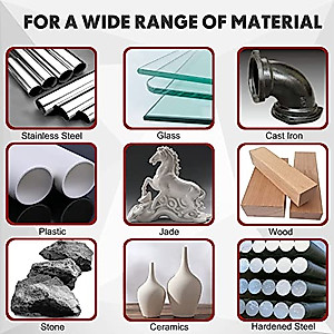 WHISTECK Carbide Burrs Set, 10 Pcs Double Cut Solid Tungsten Carbide Rotary Burr Set, 1/4 Inch Shank Die Grinder Bits, Rotary File for Die Grinder Metal Carving, Polishing, Engraving, Drilling