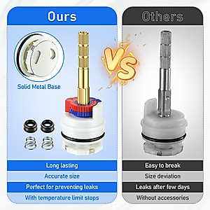 Dreyoo Round Stem Washerless Cartridge Compatible with Danze DA603567, Shower Cartridge Compatible with Glacier Bay and Pegasus Single Handle Tub/Shower Faucets with Temperature Limit Stops