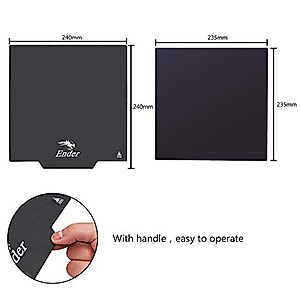 Tresbro Creality 3D Printer Flexible Removable Magnetic Bed Magnetic Hot Bed Sticker Original Removeable Build Surface Platform for Ender 3/Ender 3 Pro/Ender 3V2/Ender 3X/Ender 5 Pro, 235X235MM