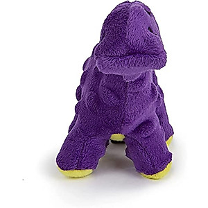 goDog Just For Me Bruto with Chew Guard Technology Plush Dog Toy, Purple, Mini