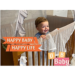 Beyond Home Safety Baby Crib Tent Crib Net to Keep Baby in, Pop Up Crib Tent Canopy Keep Baby from Climbing Out in Grey Unisex, BH-TENT-GREY