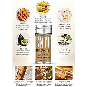 Hair Wax Stick, 2pcs - Wax Stick for Hair Wigs Fly away Hair Tamer Stick for Smoothing Flyaways & Taming Frizz, Flyaways Hair Stick Hair Wax for Women & Baby Hair, New Upgrade Slick Stick by Samnyte