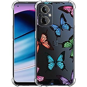Glisten - OnePlus Nord N20 Case, OnePlus N20 5G Case - Butterfly Pattern Design Printed Slim Fit Clear Transparent Soft TPU Shockproof Designer Back Case/Cover for OnePlus Nord N20.