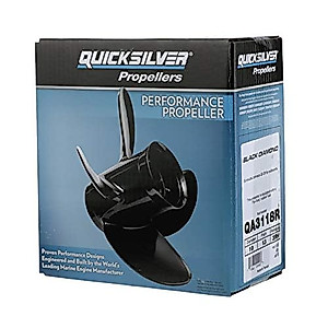 Quicksilver Black Diamond 3-Blade Aluminum Propeller, 10 dia x 13 pitch, Right Hand