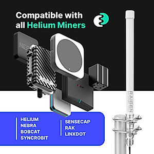 RAIGEN 8 dbi Antenna LoRa 915 MHz 43.3 Inch Tall Outdoor w/Raigen 400 Low Loss Cable Omni-Directional HNT Hotspot for Cell Booster, WiFi, MNTD, Nebra, RAK, Bobcat, Syncrob, and Sensecap