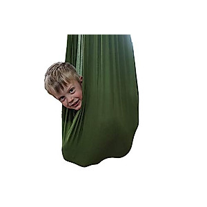 SENSORY4U Indoor Therapy Sensory Swing for Kids with Special Needs (Hardware Included) | Snuggle Cuddle Hammock for Kids with Autism, ADHD, Aspergers | Great for Sensory Integration (Sage Green)