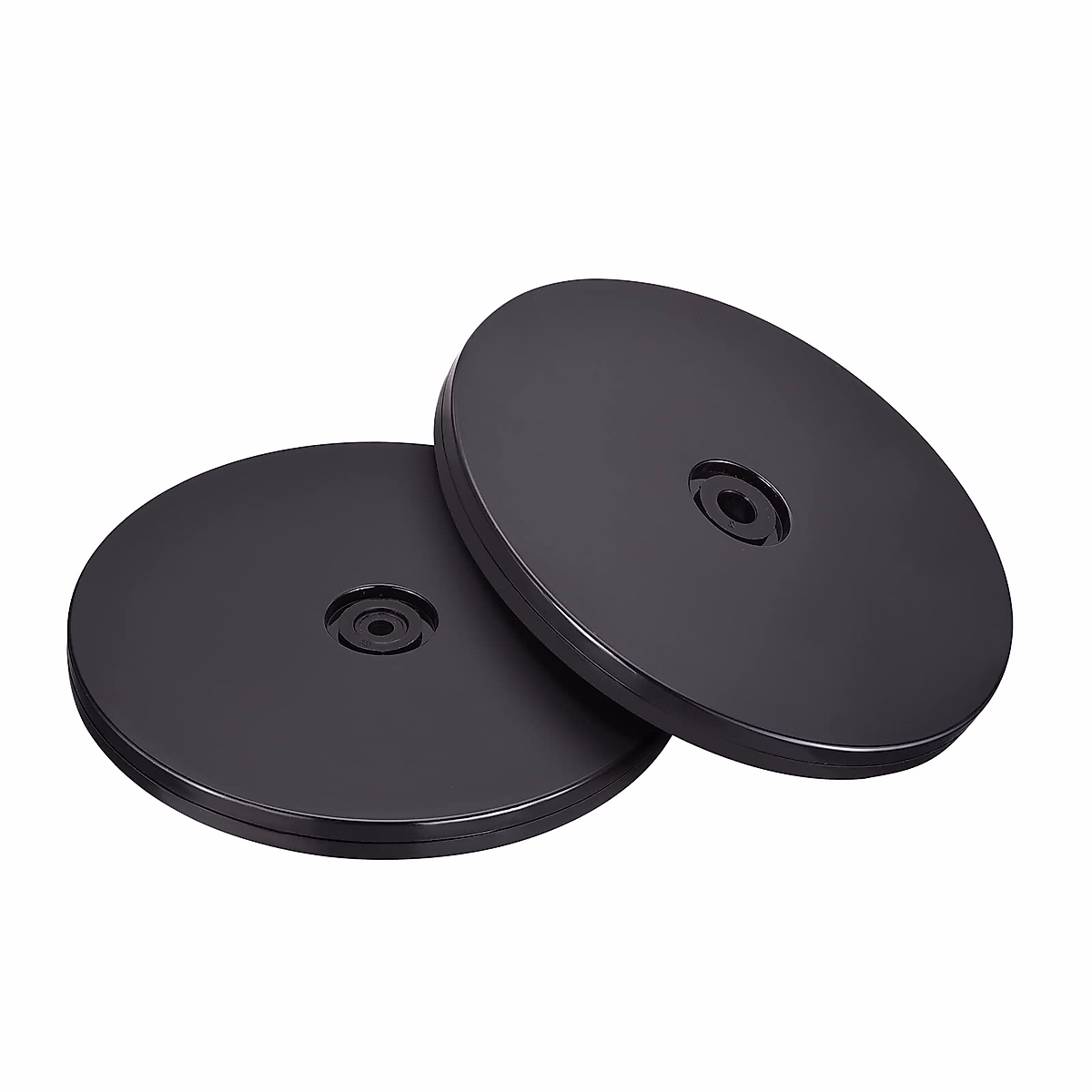 MECCANIXITY 5inch Rotating Swivel Stand with Steel Ball Bearings Lazy Susan Base Turntable for Kitchen Corner Cabinets, Black Pack of 2