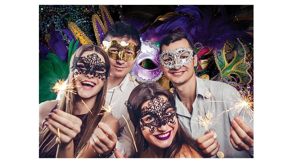 CYLYH Mardi Gras Backdrop - Perfect for Parties