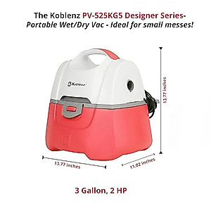 Koblenz PV-525KG5 Wet-Dry Vacuum, 3 Gallon, Pink