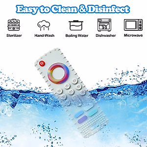 ERSIHUA 2-Pack Silicone Baby Teething Toys, Fire TV Remote Teethers for 6-12-18 Months Infant, Fire Remote Shape Toddlers Silicone Teethers for Boys and Girls Sensory Toy