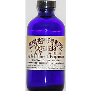 Limes & Peppercorns Aftershave Cobalt Blue Glass Bottle with Flow Reducer – 8 oz