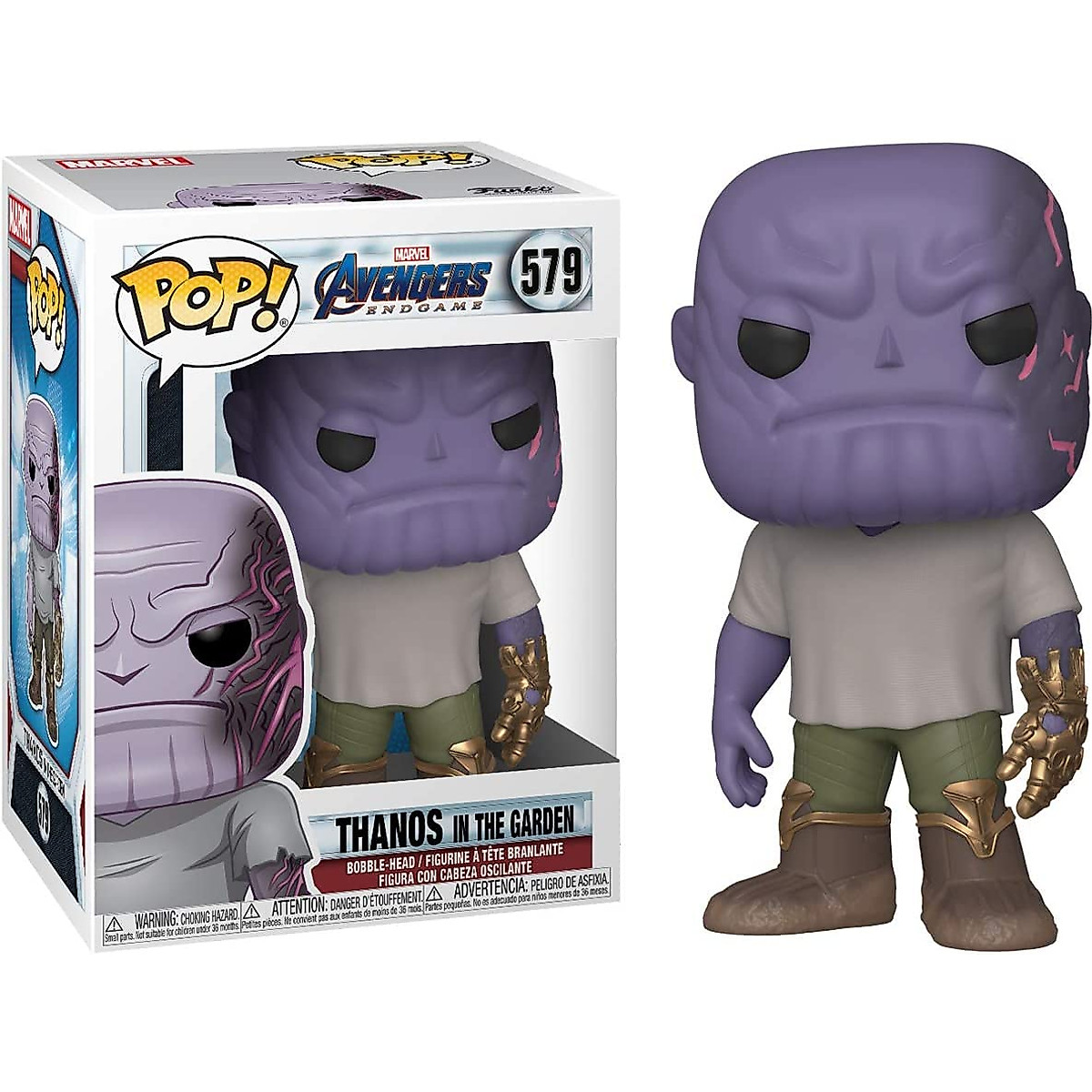 Funko Pop! Marvel: Avengers Endgame - Casual Thanos in The Garden Vinyl Figure (Bundled with Compatible Pop Box Protector Case), Multicolor, 3.75 inches