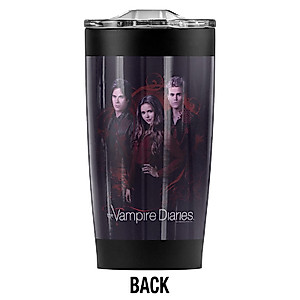Logovision Vampire Diaries Company of Three Stainless Steel Tumbler 20 oz Coffee Travel Mug/Cup, Vacuum Insulated & Double Wall with Leakproof Sliding Lid | Great for Hot Drinks and Cold Beverages
