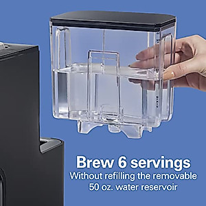 Hamilton Beach Gen 4 FlexBrew Single-Serve Coffee Maker with Removable Reservoir, Compatible with Pod Packs and Grounds, 50 oz, 4 Fast Brewing Options, Black