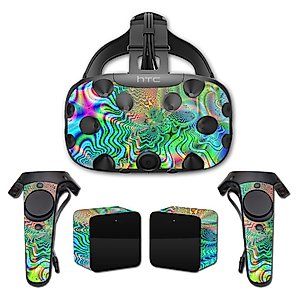 MightySkins Skin Compatible with HTC Vive Full Coverage - Psychedelic | Protective, Durable, and Unique Vinyl Decal wrap Cover | Easy to Apply, Remove, and Change Styles | Made in The USA