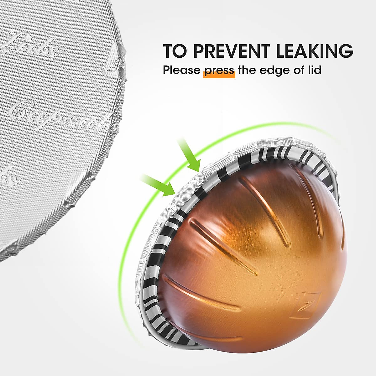 Aieve Aluminum Foil Seals Lid for Reusable Nespresso Pods Vertuo Compatible with Nespresso Refillable Capsule (120Pcs)