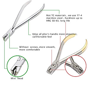 Dental Orthodontic Distal Cutter Plier,Orthodontic Flush Cutter, Distal End Cutter With Safety Holder,Cut Wire Up To A Maximum Of .021" x .025" (.53 mm x .64 mm) Standard Head Long Handle
