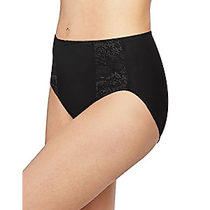 Bali womens Essentials Double Support Hi-cut Briefs, Black, Medium US