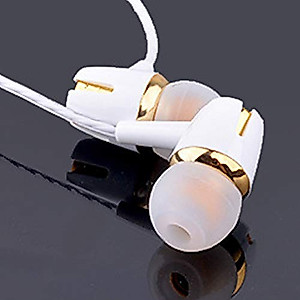 Heave Wired in Ear Headphones Earbuds,Powerful Heavy Bass Sound Wired Headset Gaming Earbuds Built in Noise Cancellation Mic for Running Workout Exercise Blue