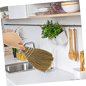 Generic 2Pcs Small Desktop Broom and Dust Brush Short Handle Dust Duster for Home Cleaning for Desk Table Kitchen and Indoor Use