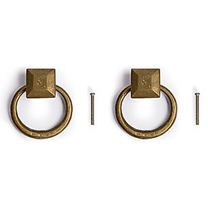 Hardware Philosophy Peg and Ring Pulls 1.8" - Set of 2 - Architectural, Interior Design, Furniture Cabinet Customization Hardware