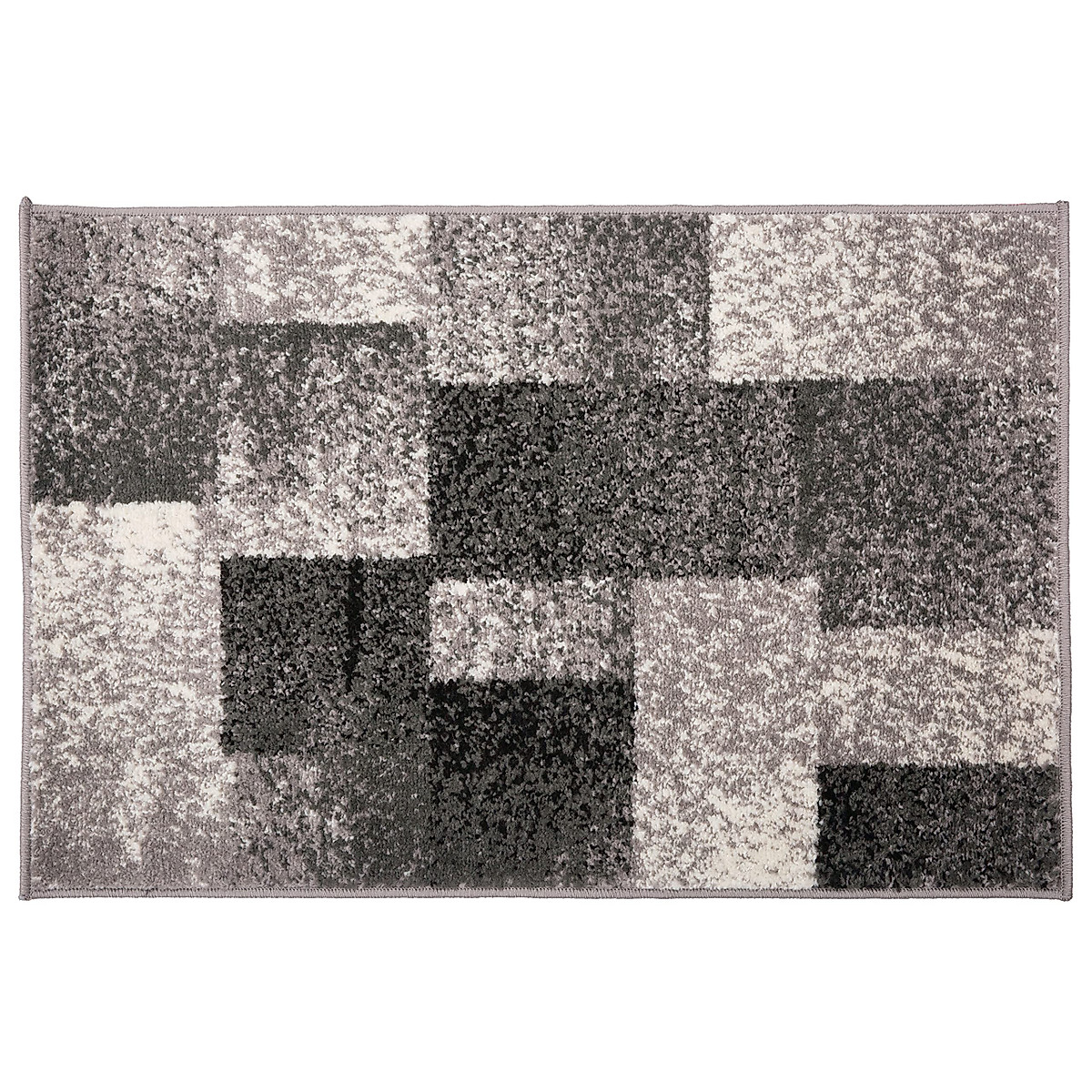 Rugshop Modern Distressed Boxes Area Rug 2' x 3' Gray