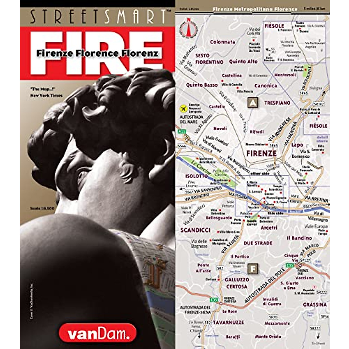 StreetSmart® Florence Map by VanDam ― Laminated pocket size Center City Street Map of Florence Italy with six distinct walking tours showing all ... Edition) Map – 2024 International Edition