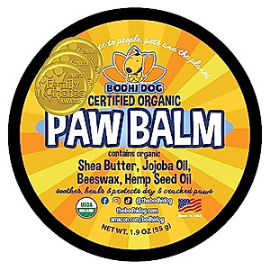 Organic Paw Balm for Dogs & Cats | All Natural Soothing & Healing for Dry Cracking Rough Pet Skin | Protect & Restore Cracked and Chapped Dog Paws & Pads | Better Than Paw Wax (Paw Balm, 2 oz)