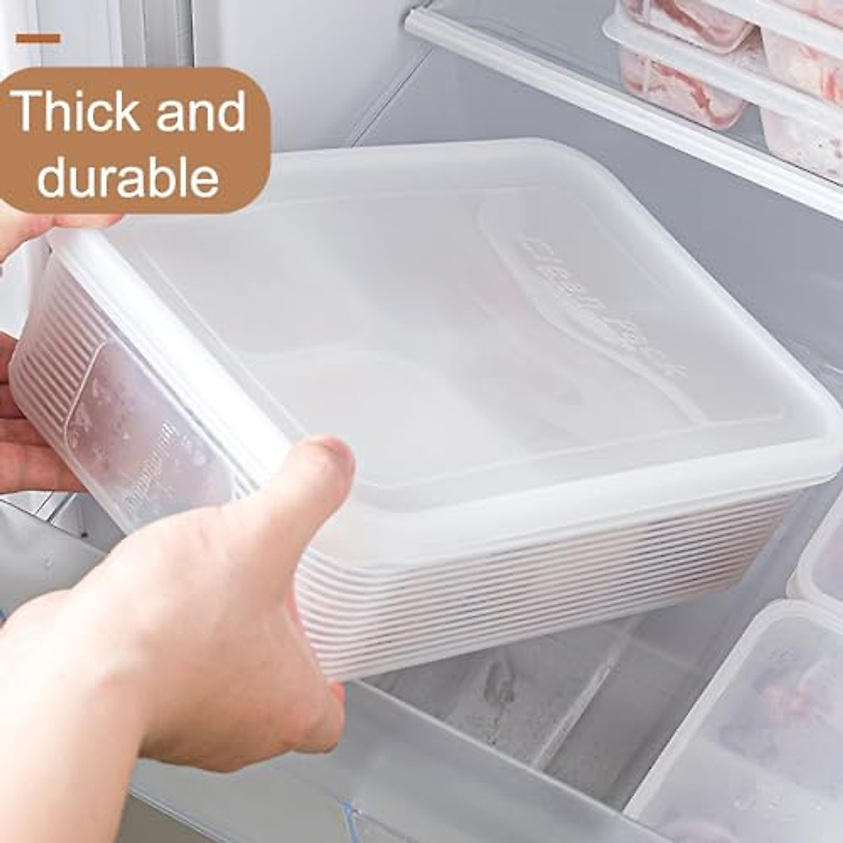 ehozirta Leak-Proof Soup Boxes,Food Storage Containers with Twist Lid, 1/2/4/6 Pcs Kitchen Coup Storage Box with Scale,Transparent Airtight Lock Soup Freezer Storage Container,Food Storage Case 1pc