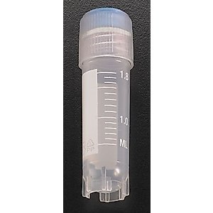 Simport T310-2A Sterile 2ml Cryovial with Silicone Washer Seal and External Threads (Pack of 100)