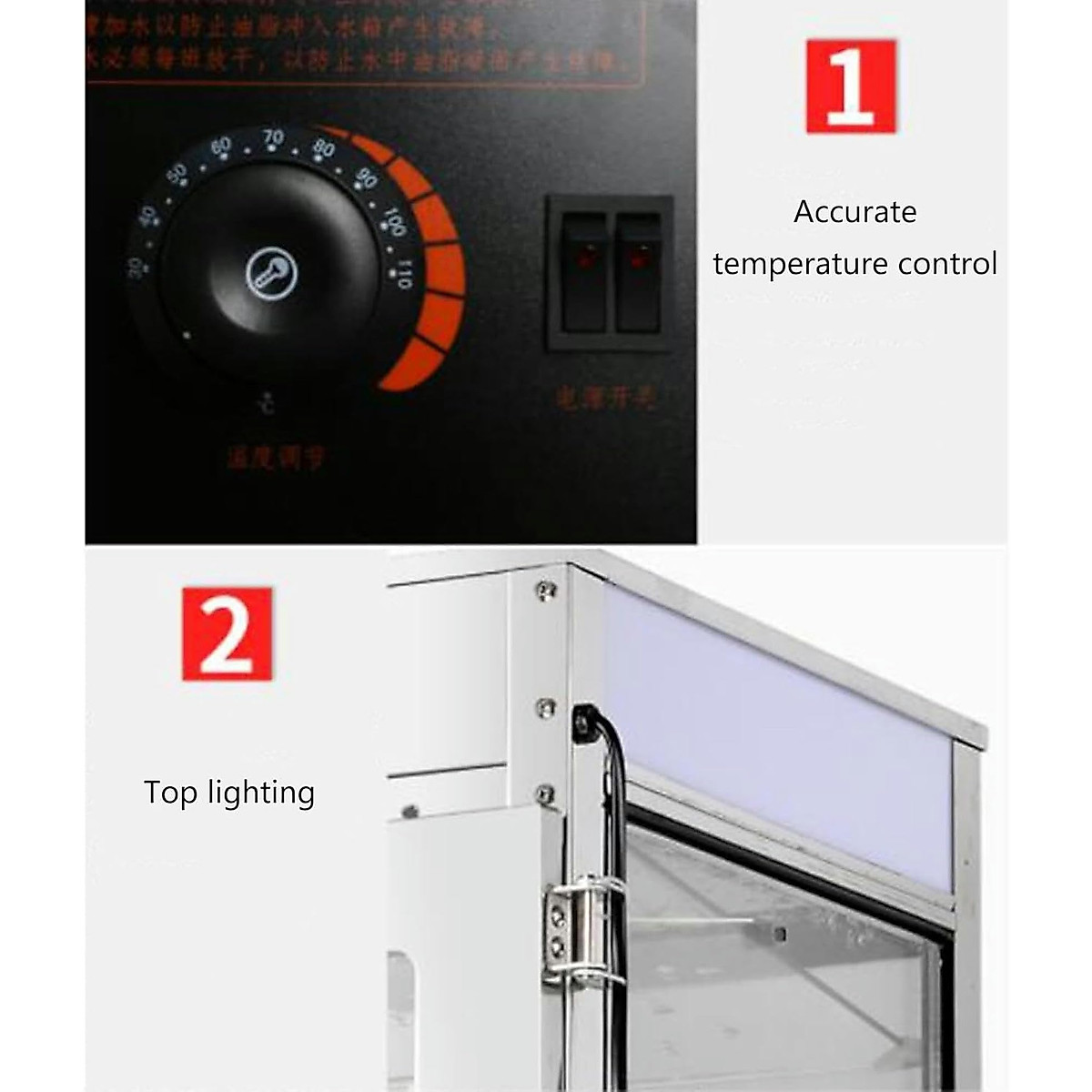 Commercial Bun Steamer, 5-Layer Electric Hot Food Warmer, Steamed Bun Warmer Machine with 30-110℃ Temperature Range for Store Buffet Restaurant