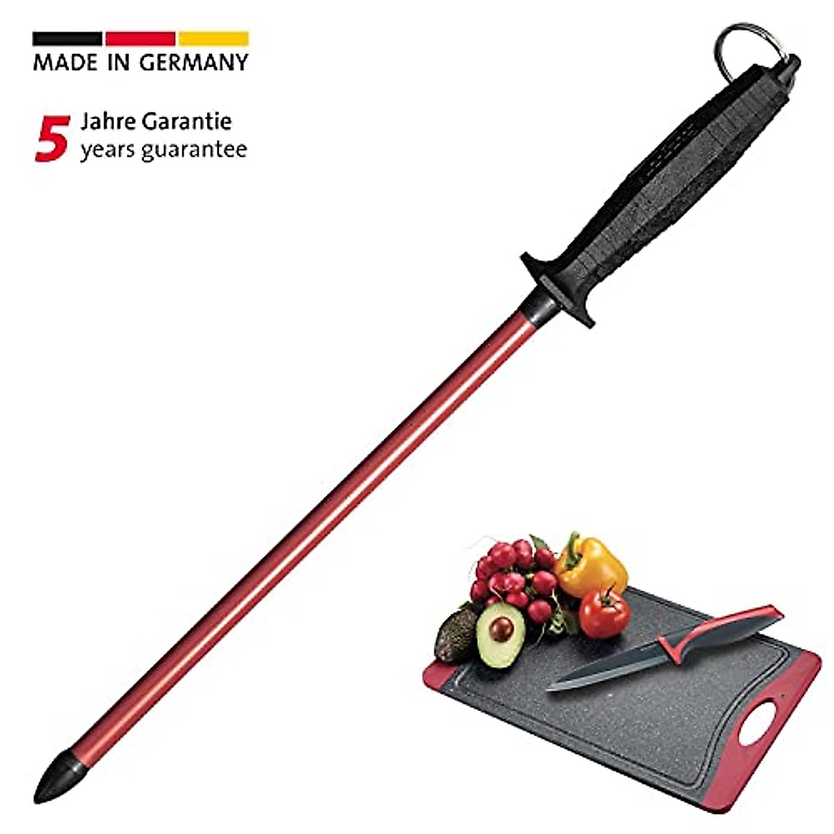 Westmark Knife Sharpener Sieger-Long-Life From Sintered Ruby, A, Red/Black