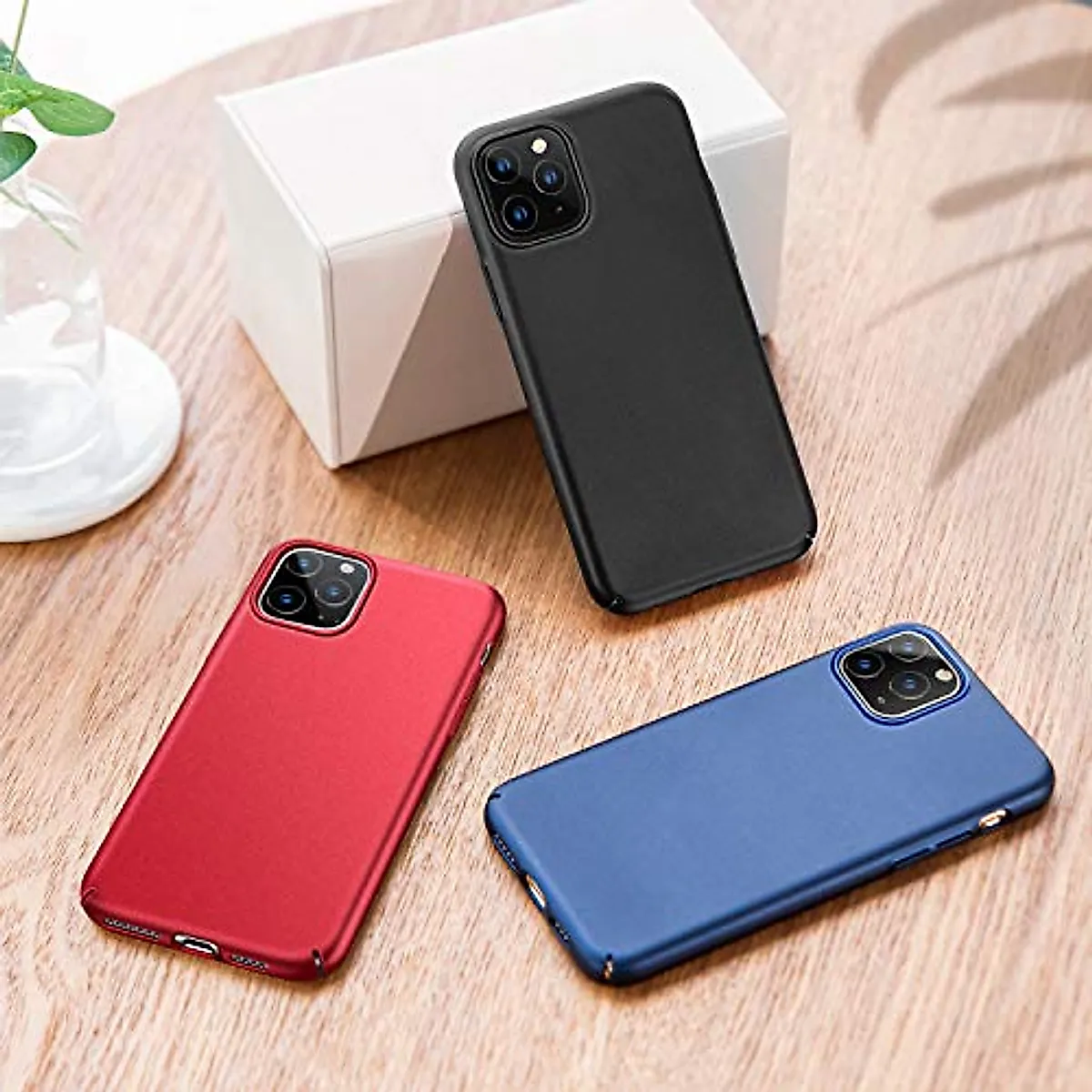 TORRAS 𝗨𝗽𝗴𝗿𝗮𝗱𝗲𝗱 Slim Fit Compatible for iPhone 11 Pro Max Case, [Thin as No Case on] [Silky Smooth Touch] Matte Finish Grip Hard Plastic Phone Cover Case for iPhone 11 Pro Max Cases, Black