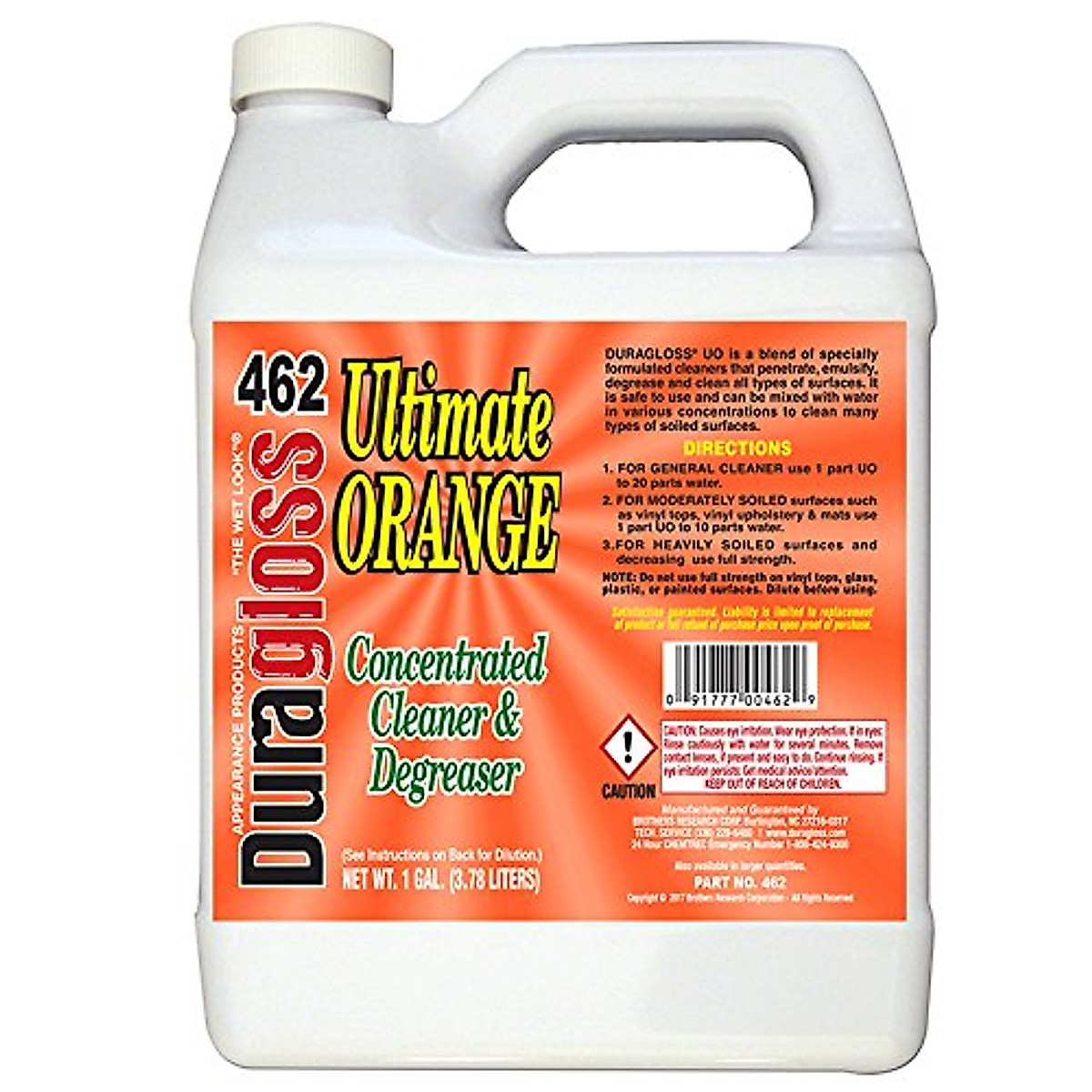 Duragloss 462 Ultimate Orange Concentrated Cleaner and Degreaser, 1 gallon, 1 Pack
