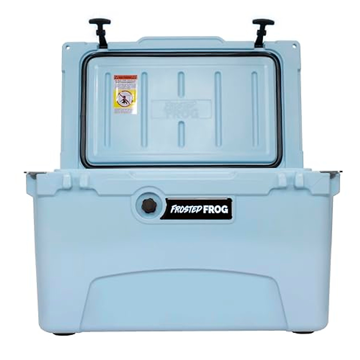 Frosted Frog Light Blue 45 Quart Ice Chest Heavy Duty High Performance Roto-Molded Commercial Grade Insulated Cooler