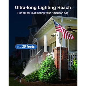 4 Pack Solar Powered Spot Lights Outdoor Waterproof LED Outside Landscape Spotlights Lighting for Trees, Flag, Plant, Wall, Yard, Garden, Backyard, House, Pathway, Adjustable Auto On/Off Uplighting