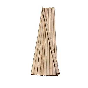 1/4 x 12 Inch Wooden Dowel Rods Wood Sticks Unfinished Hardwood Sticks 10 Pieces