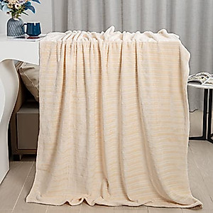 SRIZIAN Fleece Throw Blankets, White Flannel Throw Blankets, 50" x60” Washable Lightweight Bedding Flannel Blanket for Couch Sofa Bed Office, White Throw Fleece Blankets for All Season