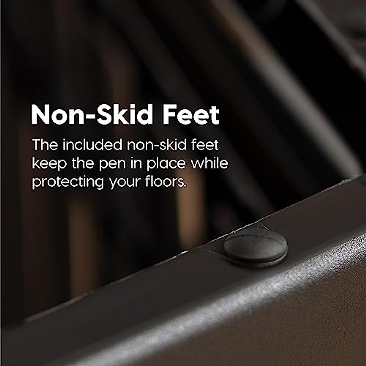 IRIS USA 24" Dog Playpen, 4-Panel Pet Playpen, Puppy Playpen, Indoor/Outdoor Dog Pen, 35 x 35 x 24, Foldable, Fold It Down, Easy Storing, Customizable, Black