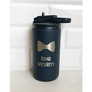 Legacy and Light Ring Security Water Bottle, Cup for Ring Bearer Proposal, Will you be my ring bearer Tumbler, Thank You Wedding Day Favor, Toddler or Little Boy Gift Ideas from Bride and Groom