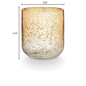 ILLUME Noble Holiday Winter White Small Crackle Glass Candle