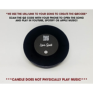 3.5oz./9oz. Custom Song Couples Candle | Personalized Photo Candle, Music Candle