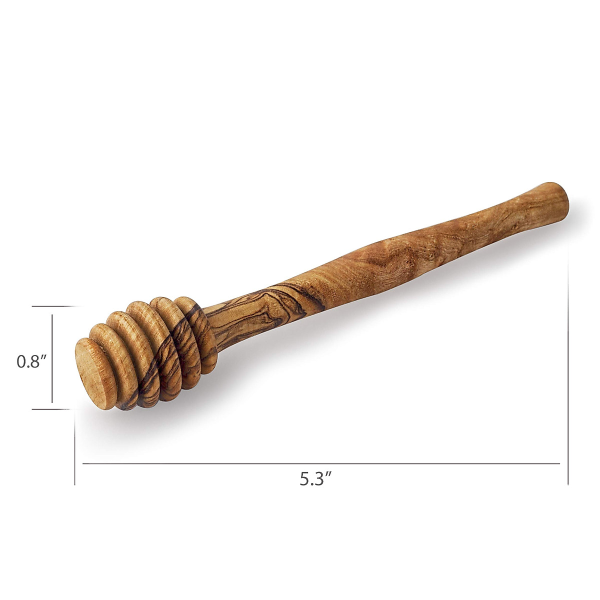 Forest Decor 5.3" Olive Wood Honey Spoons/Stick - Honeycomb Sticks for Drizzling Honey - Handcrafted Honey Dipper Stick - Wooden Honey Sticks for Honey Jar Dispense - Honey Stirrers Stick