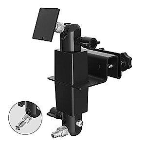 HOLACA 2-in-1 Weatherproof Gutter Mount for Ring Solar Panel, Spotlight Cam Battery and Stick Up Cam Battery Outdoor Mount Accessories for Ring Solar Panel (Black)