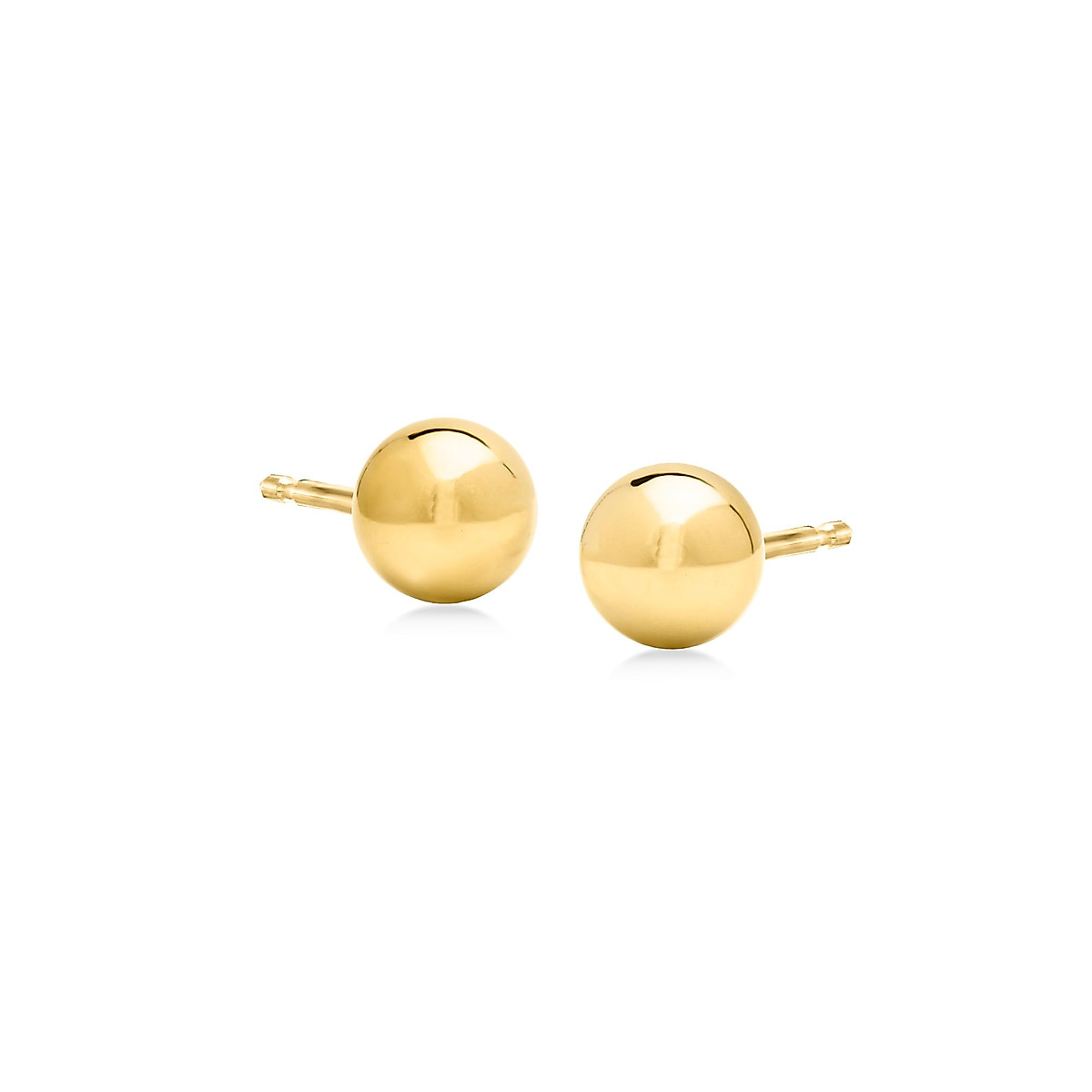 Ross-Simons Tri-Colored Gold Jewelry Set: 3 Pairs Of 6mm Ball Stud Earrings