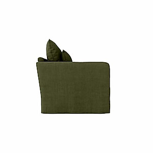 SILKIR Living Room Down Filled Couch with Lumbar Pillows Comfy Apartment,Bedroom,Office Sofas, 80 Inch, Olive Green
